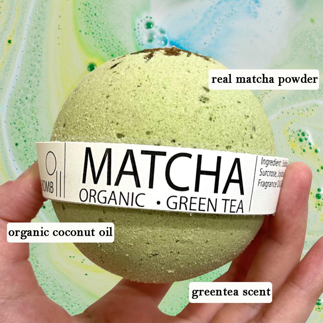 Organic Matcha Greentea Bath Bomb – Pure Drop